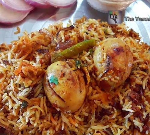 Egg biryani home cooking store