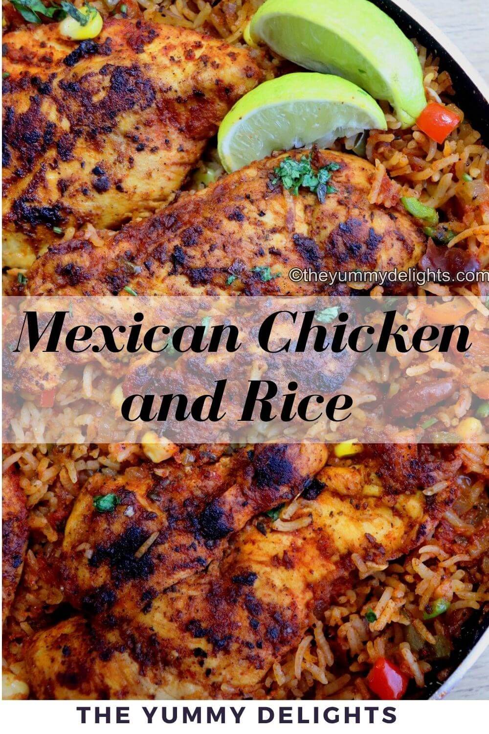 One Pan Mexican Chicken and Rice - The Yummy Delights