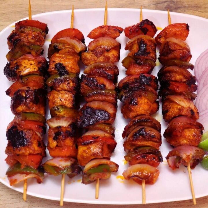 Chicken Shashlik Recipe | Shashlik Kebab - The Yummy Delights