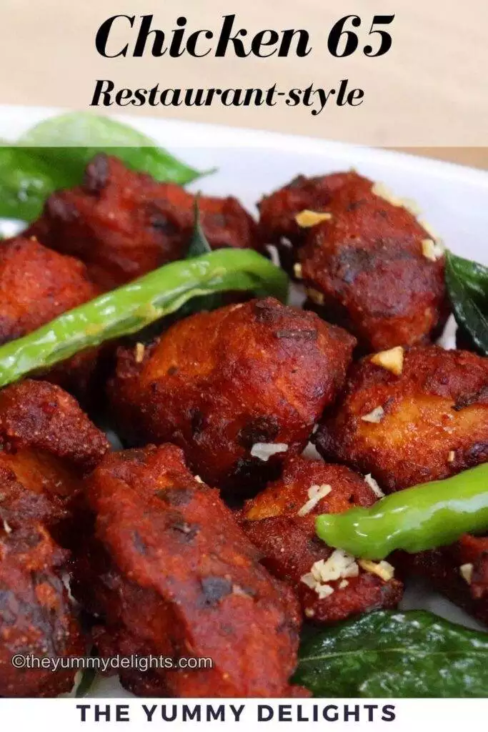 Chicken 65 with Gravy - The Yummy Delights