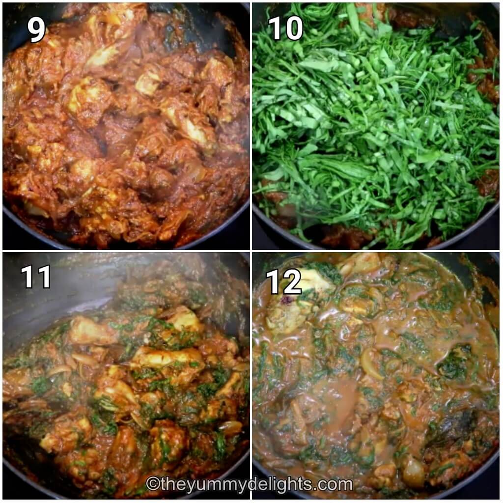 Palak Chicken (Spinach Chicken Curry) - The Yummy Delights