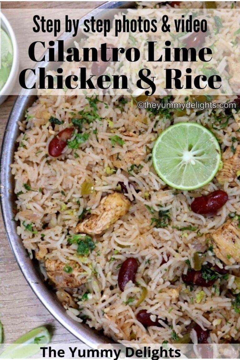 Cilantro Lime Chicken and Rice Recipe - The Yummy Delights