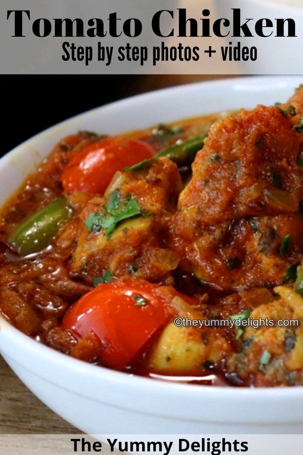 Tomato Chicken Curry Recipe - The Yummy Delights