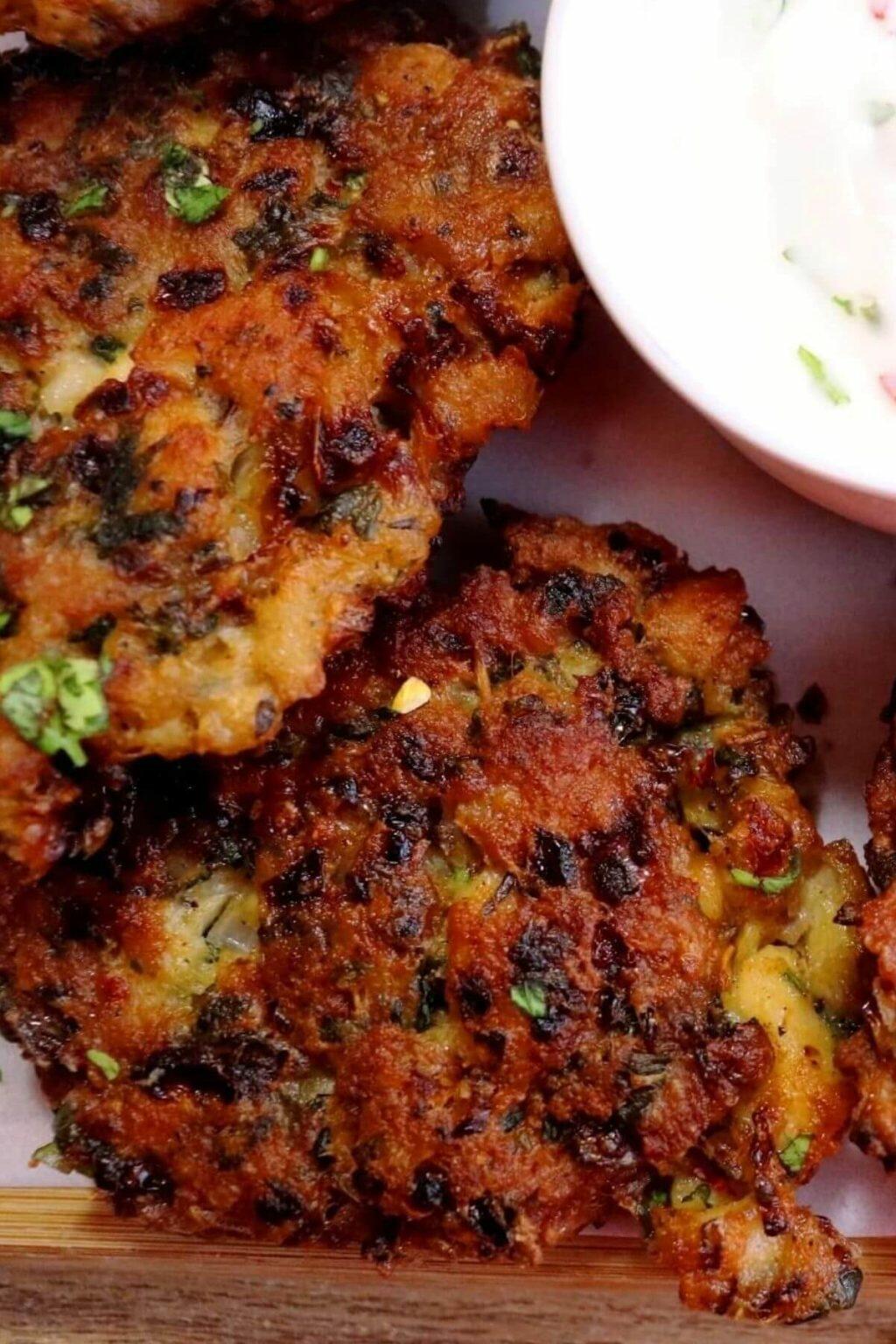 Chicken Fritters Recipe (Easy Chicken Appetizers) - The Yummy Delights