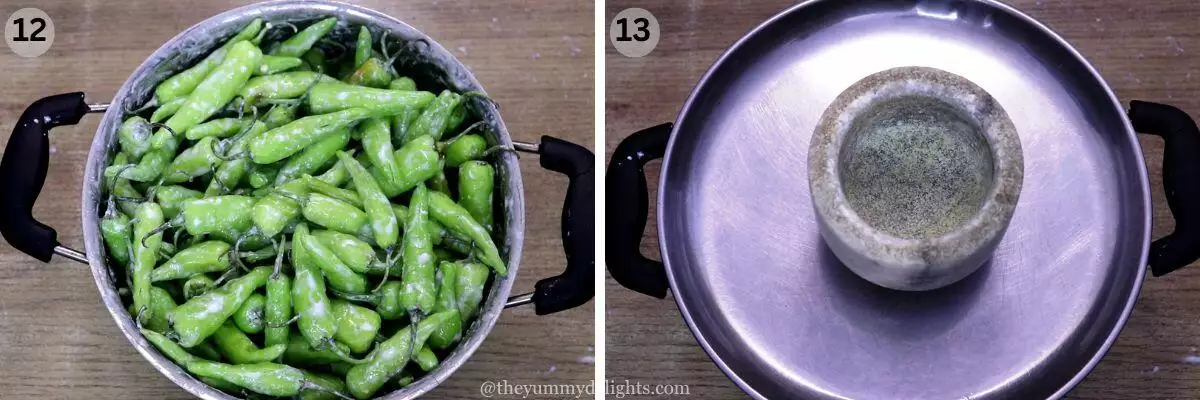 Curd Chillies (Takka Mirsang, Sandige Menasu) - The Yummy Delights