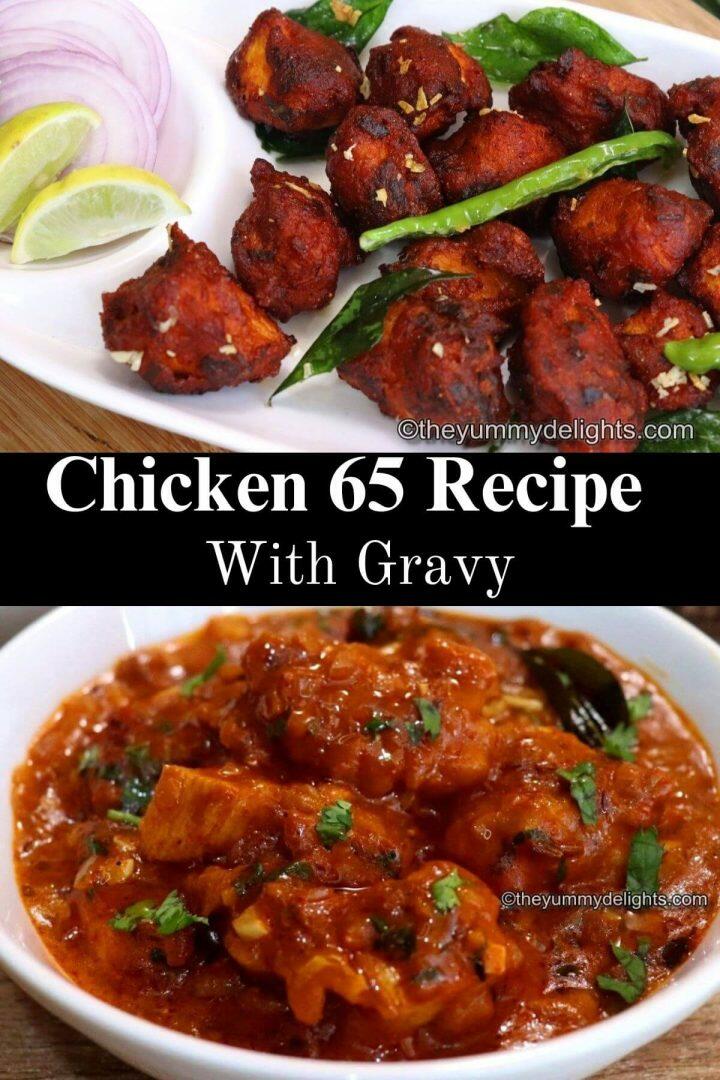 Chicken 65 with Gravy - The Yummy Delights