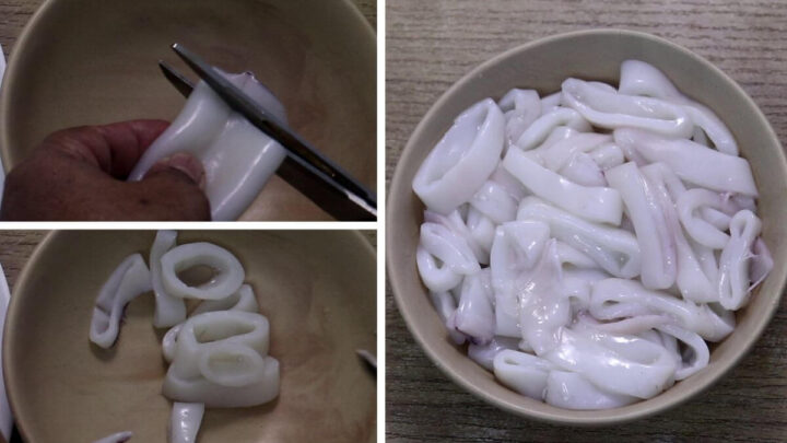 How to clean squid (step by step with pictures) - The Yummy Delights